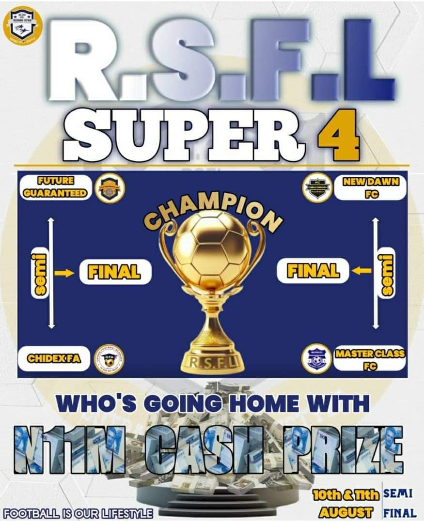 Four FCT Teams in Royal Battle for RSFL Super 4 Champions Gong - SportsDay