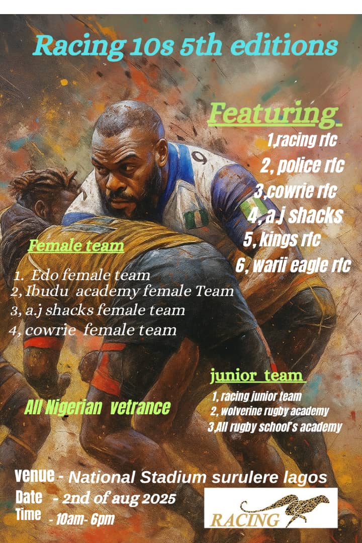 ‎5th edition of Racing 10s Rugby Tournament set for August 2 ...